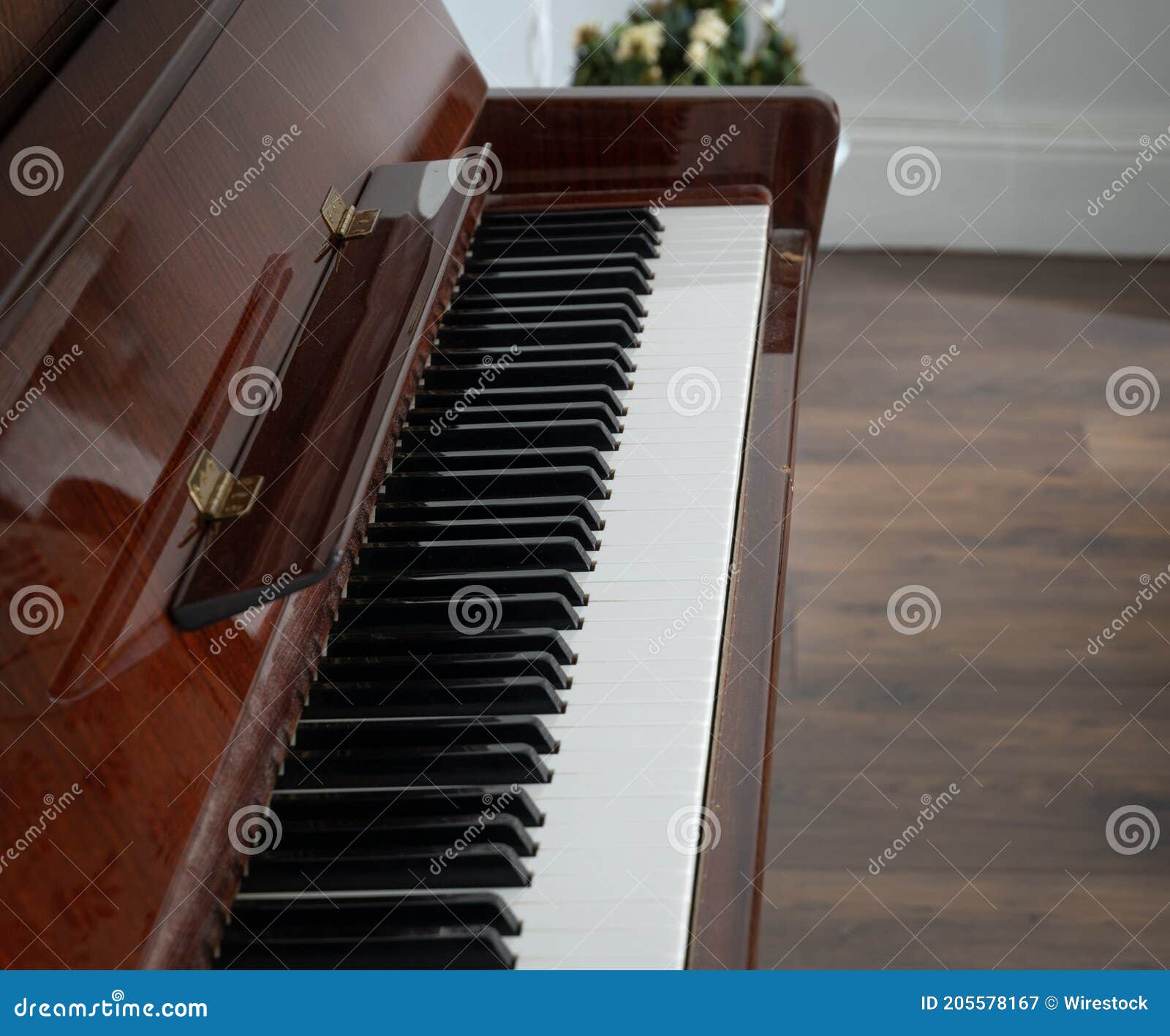 Open piano in a room stock image. Image of grey, piano - 205578167