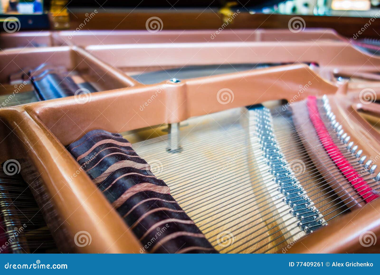 Open Piano Strings and Notes Stock Image - Image of closeup, musical ...