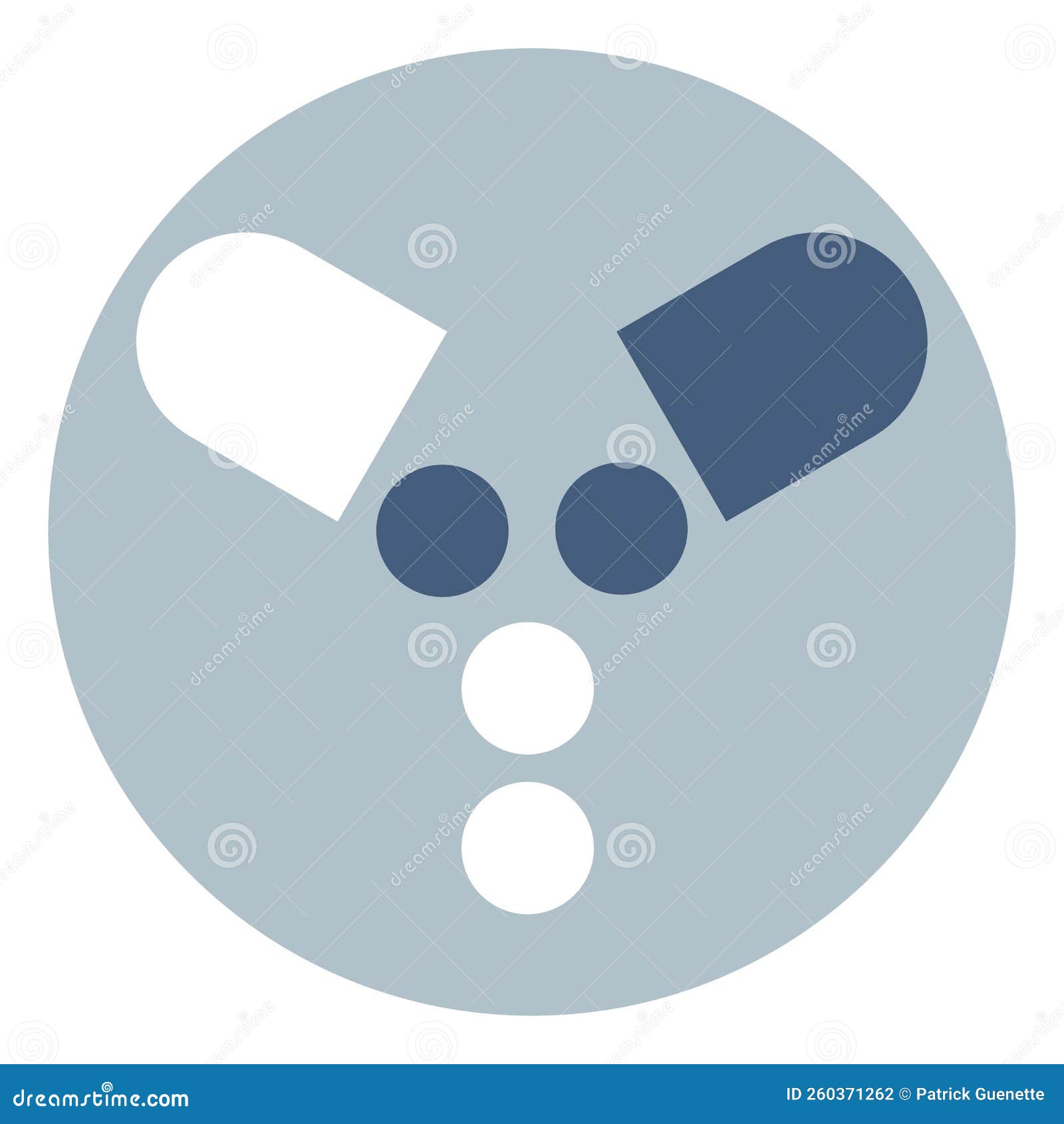 Open pill, icon stock vector. Illustration of prescription - 260371262