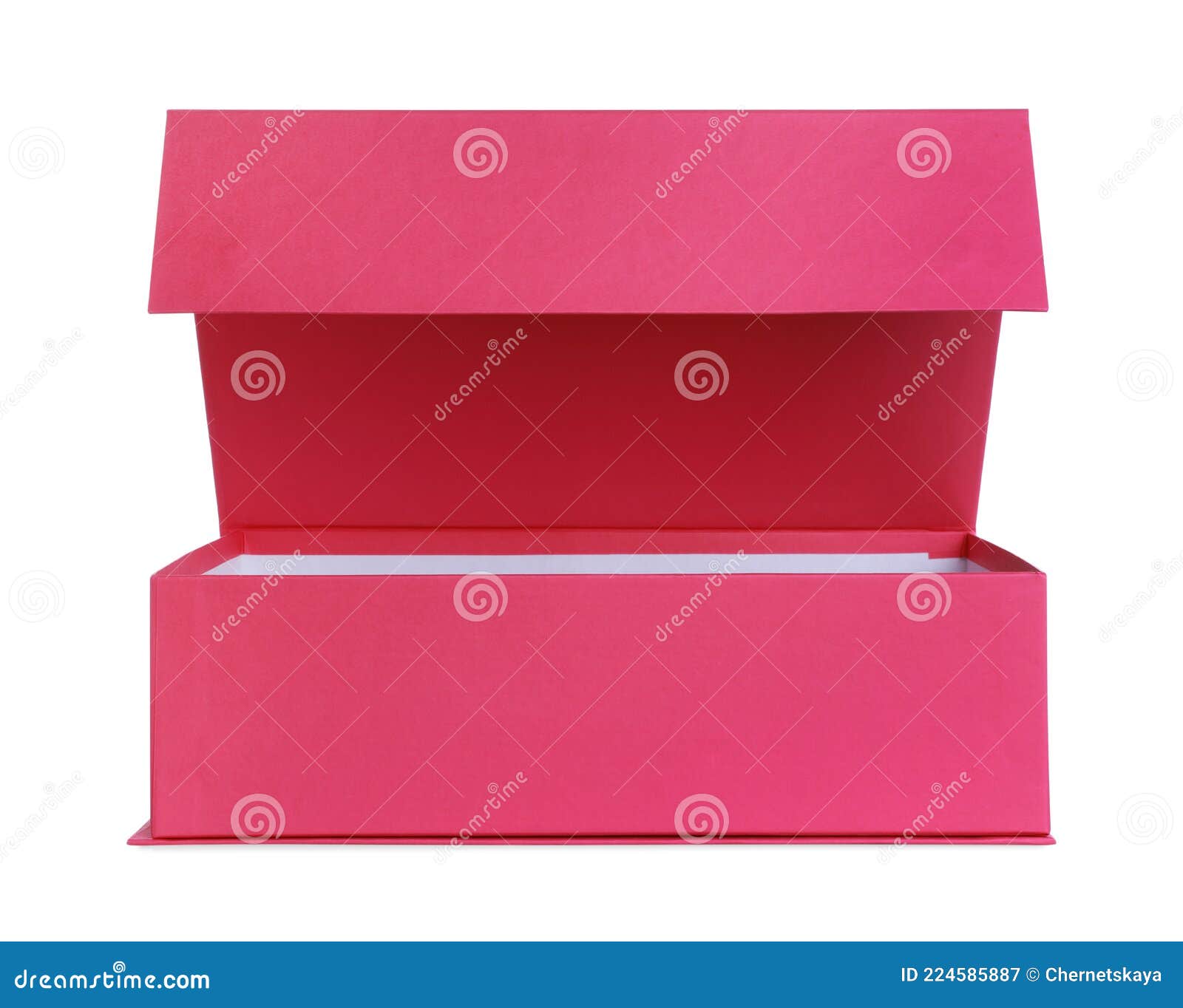 Open Pink Shoe Box on White Stock Image - Image of sale, carton: 224585887