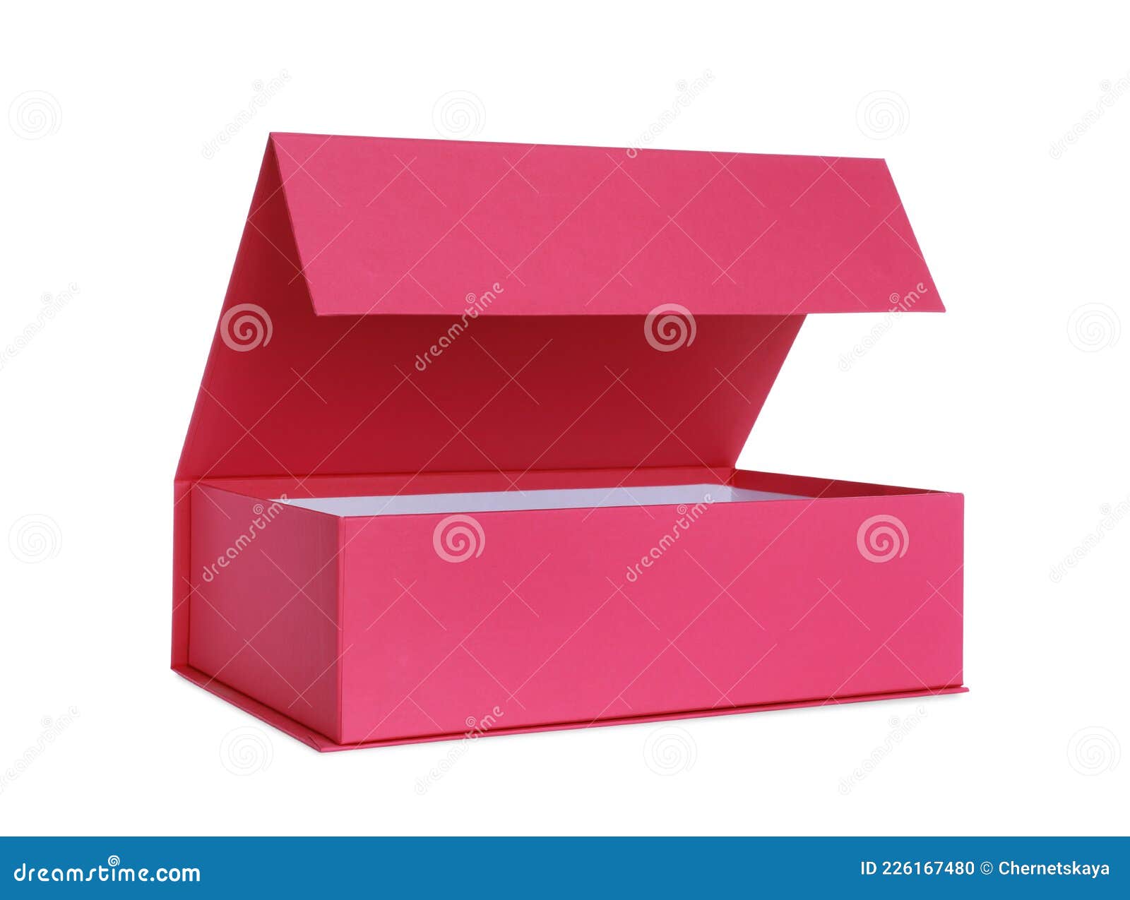 Open Pink Shoe Box Isolated on White Stock Photo - Image of paper ...