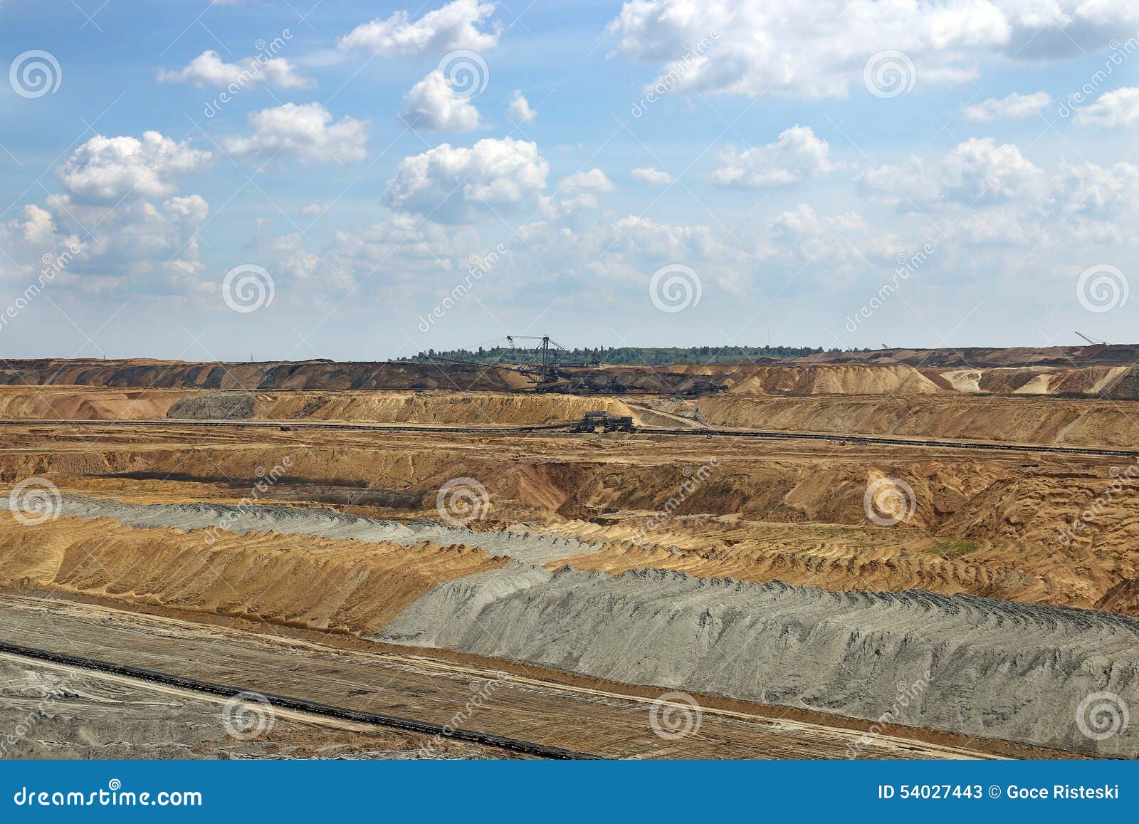 Open Pit Coal Mine with Excavators Stock Image - Image of dust, fossil ...