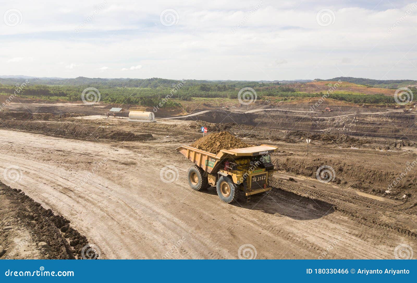 Open Pit Coal Mining, Aerial View, Borneo Indonesia. Editorial Photo ...