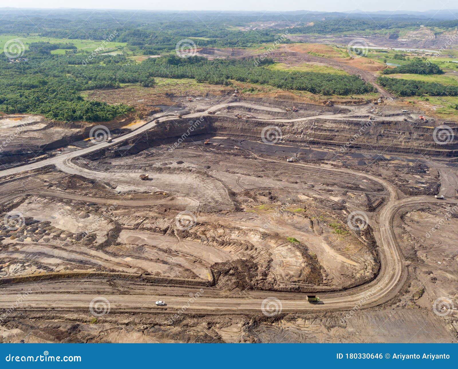 Open Pit Coal Mining, Aerial View, Borneo Indonesia. Stock Photo ... Open Pit Coal Mining, Aerial View, Borneo Indonesia. Stock Photo ...