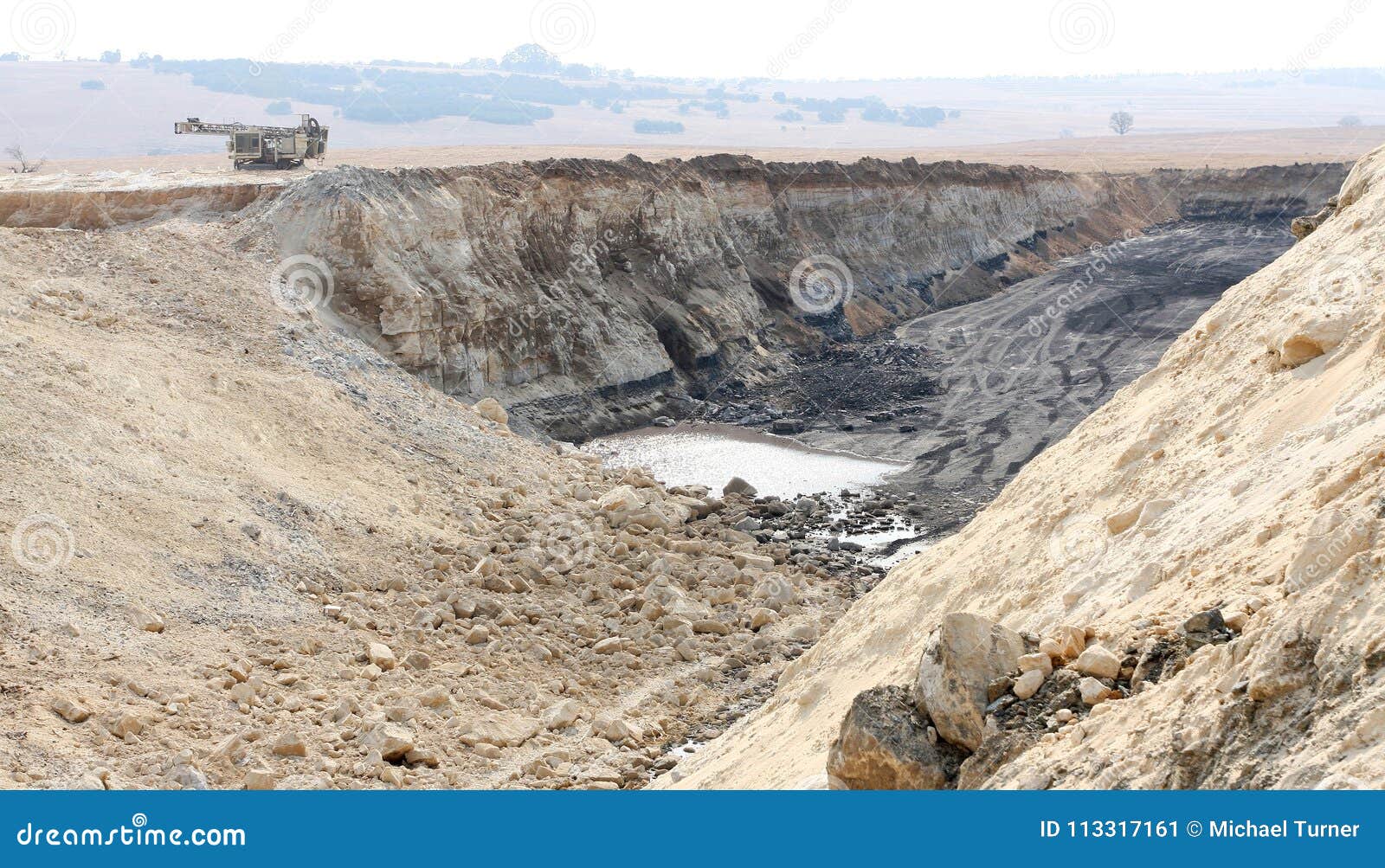 Open Pit Coal Mining in South Africa Stock Image - Image of grey ...