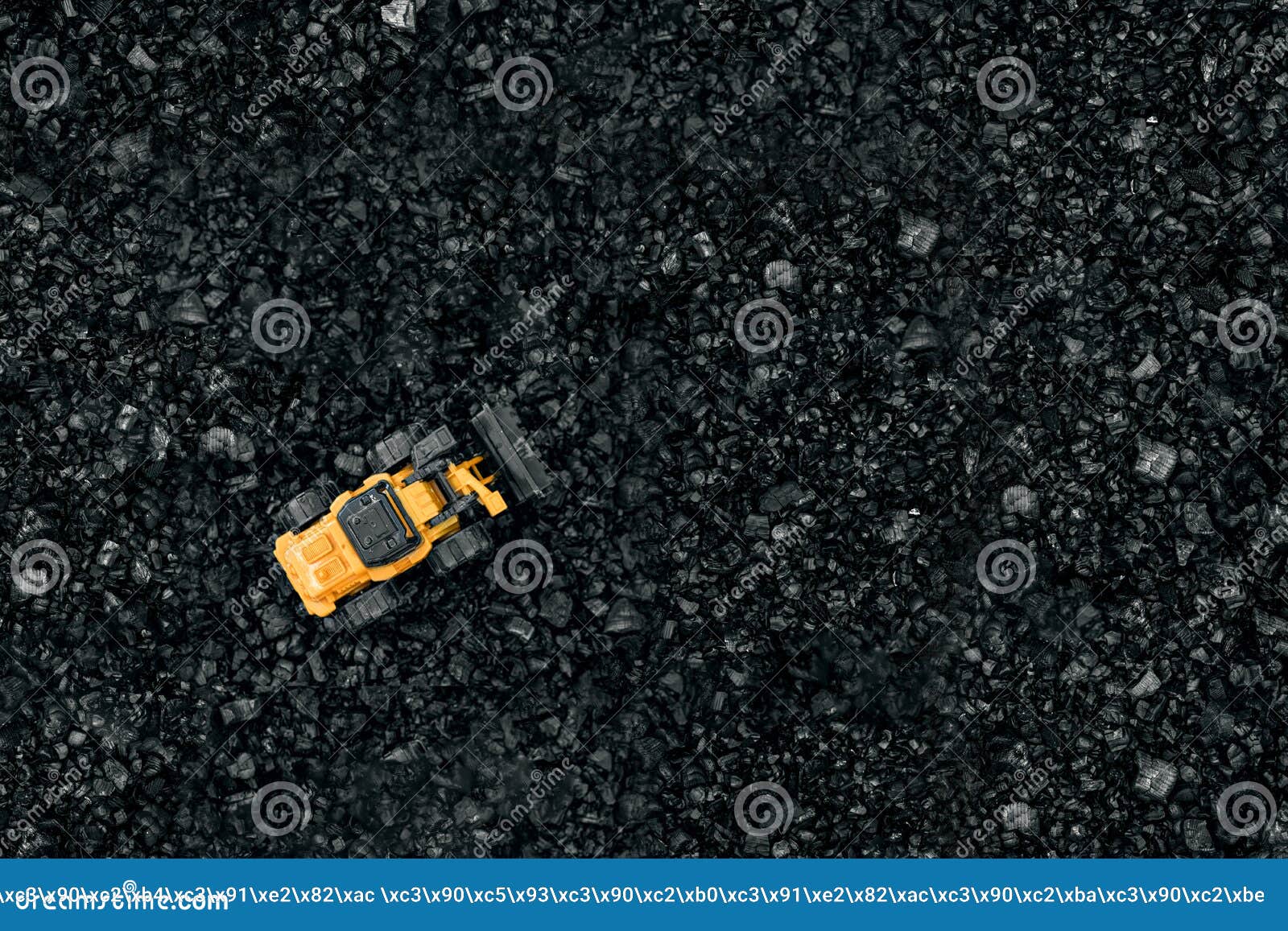 Open Pit Coal Mining, Transportation and Logistics, Top View. Fossil ...