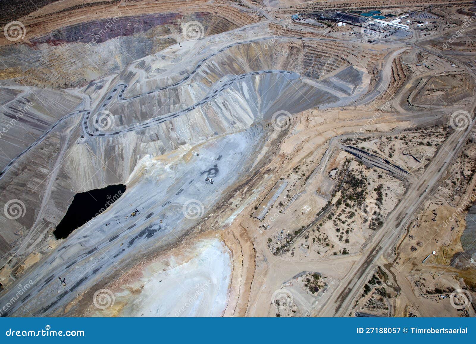Open Pit Copper Mine stock image. Image of dirt, aerial - 27188057