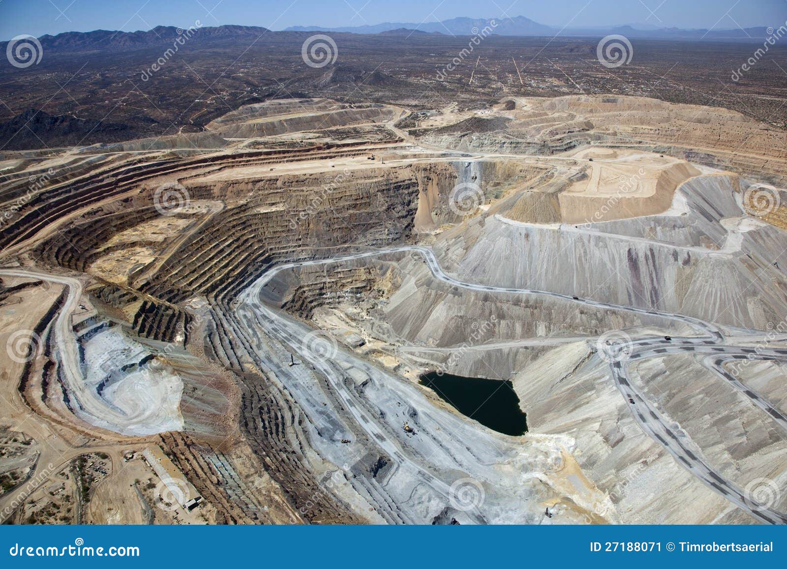 Open Pit Copper Mine stock image. Image of tailings, arizona - 27188071