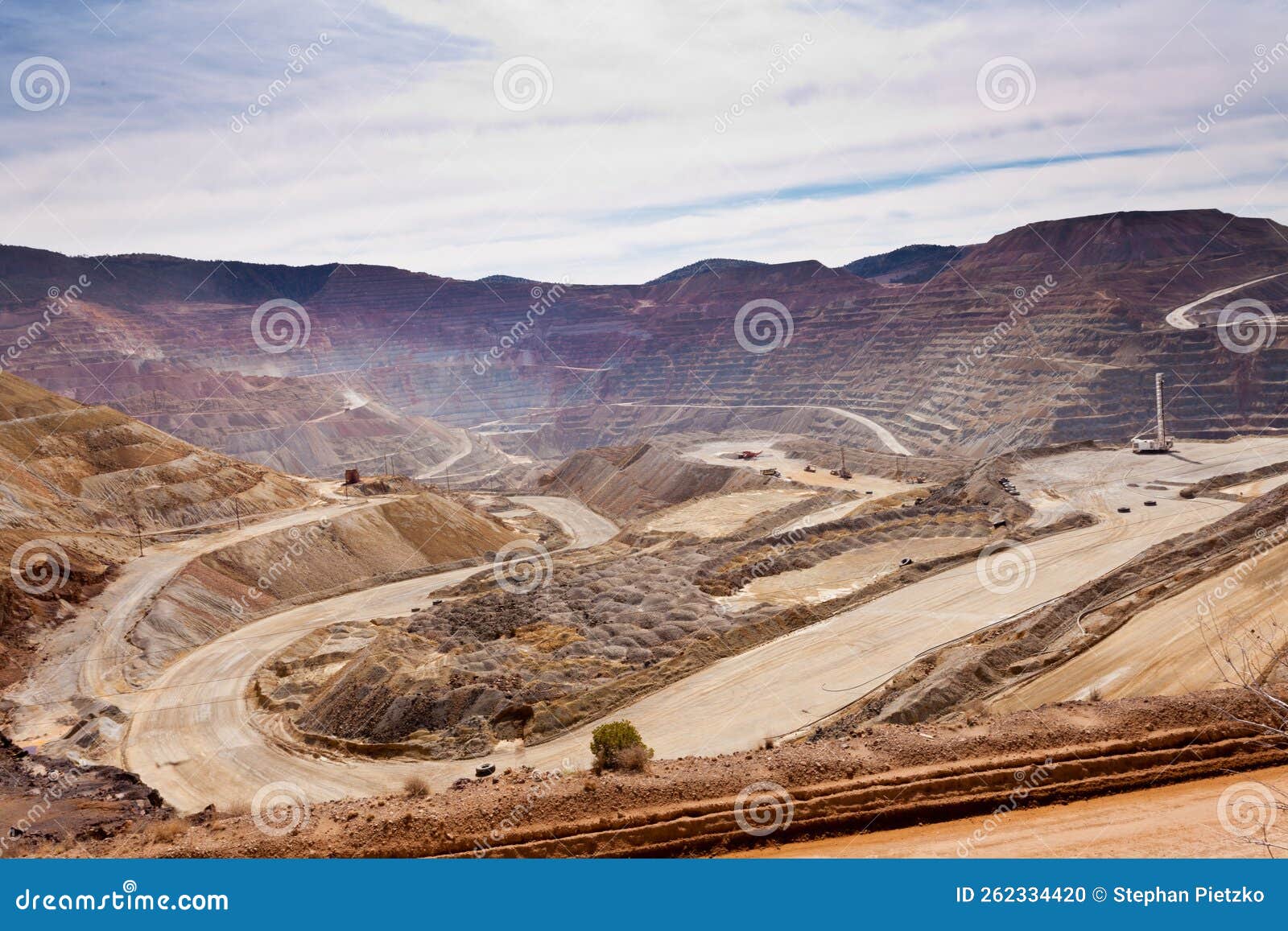 Open Pit Copper Mine Landscape Stock Photo - Image of huge, bedrock ...