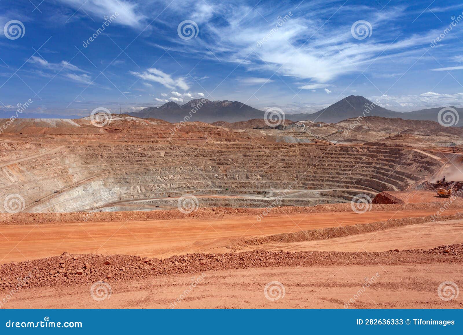 Open-pit Copper Mine in Peru Stock Image - Image of belt, excavation ...