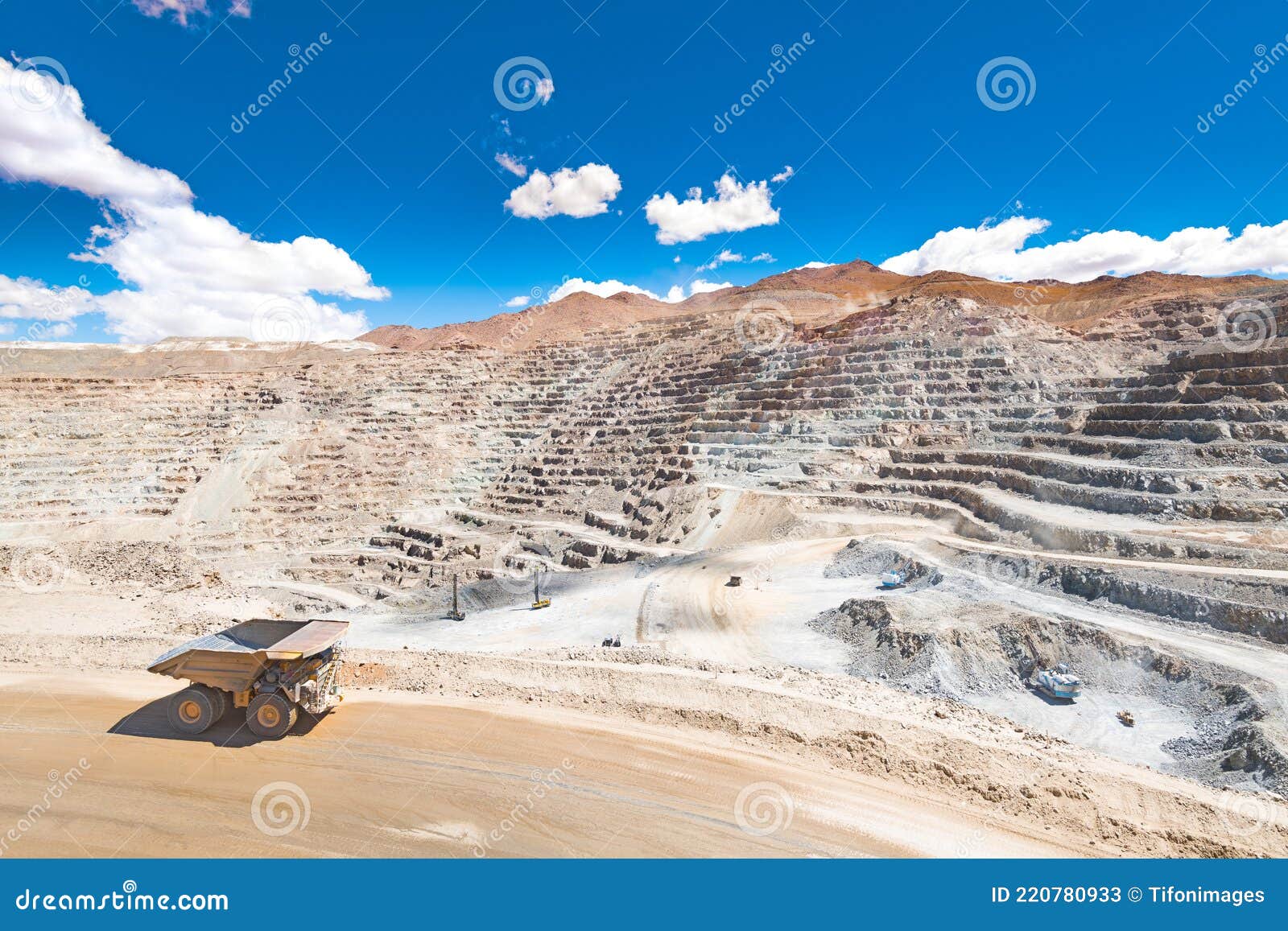Open pit copper mine stock image. Image of excavation - 220780933