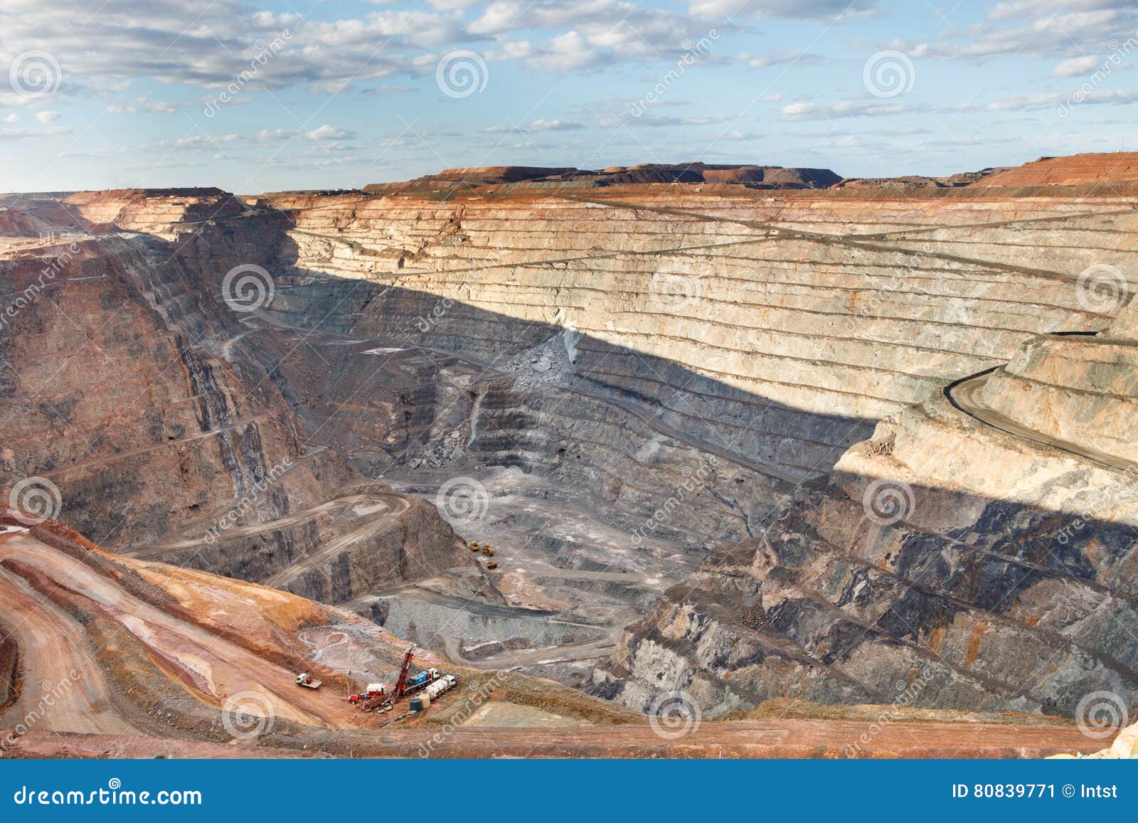 Open Pit Gold Mine stock image. Image of miner, rock - 80839771
