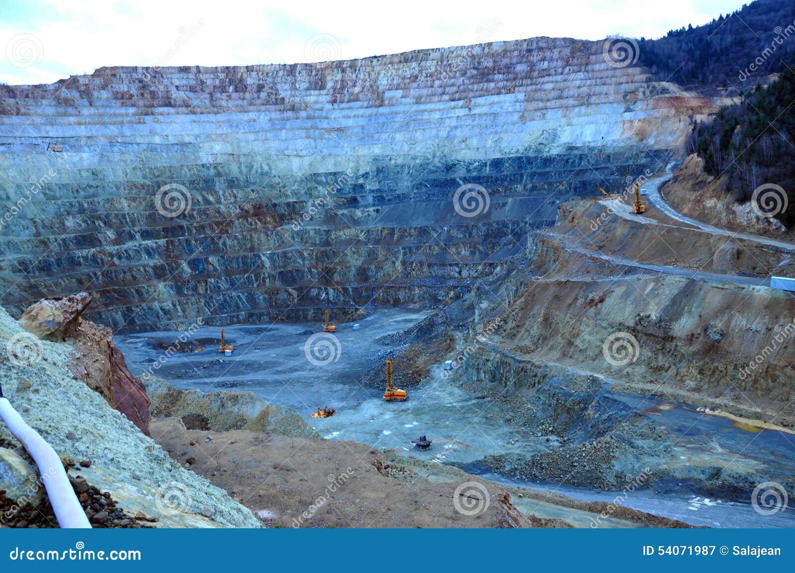 Open Pit Gold Mine in Rosia Montana, Romania Stock Image - Image of ...