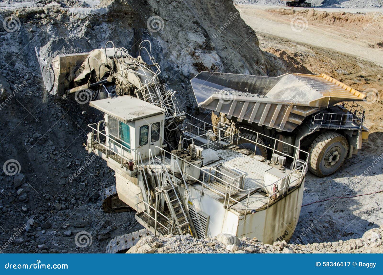 Open pit machinery stock image. Image of heavy, machinery - 58346617