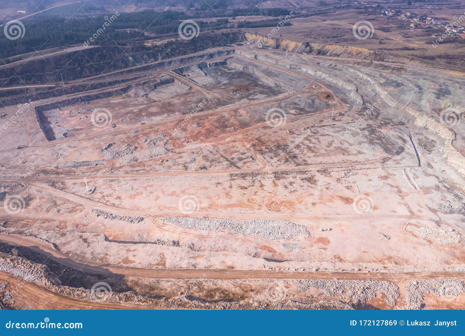 Open Pit Mine - Aerial View Stock Image - Image of large, nature: 172127869