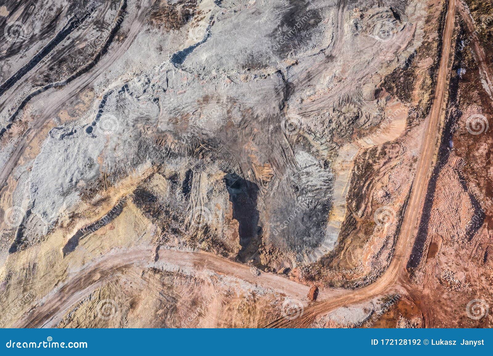 Open Pit Mine - Aerial View Stock Photo - Image of industry, resources ...