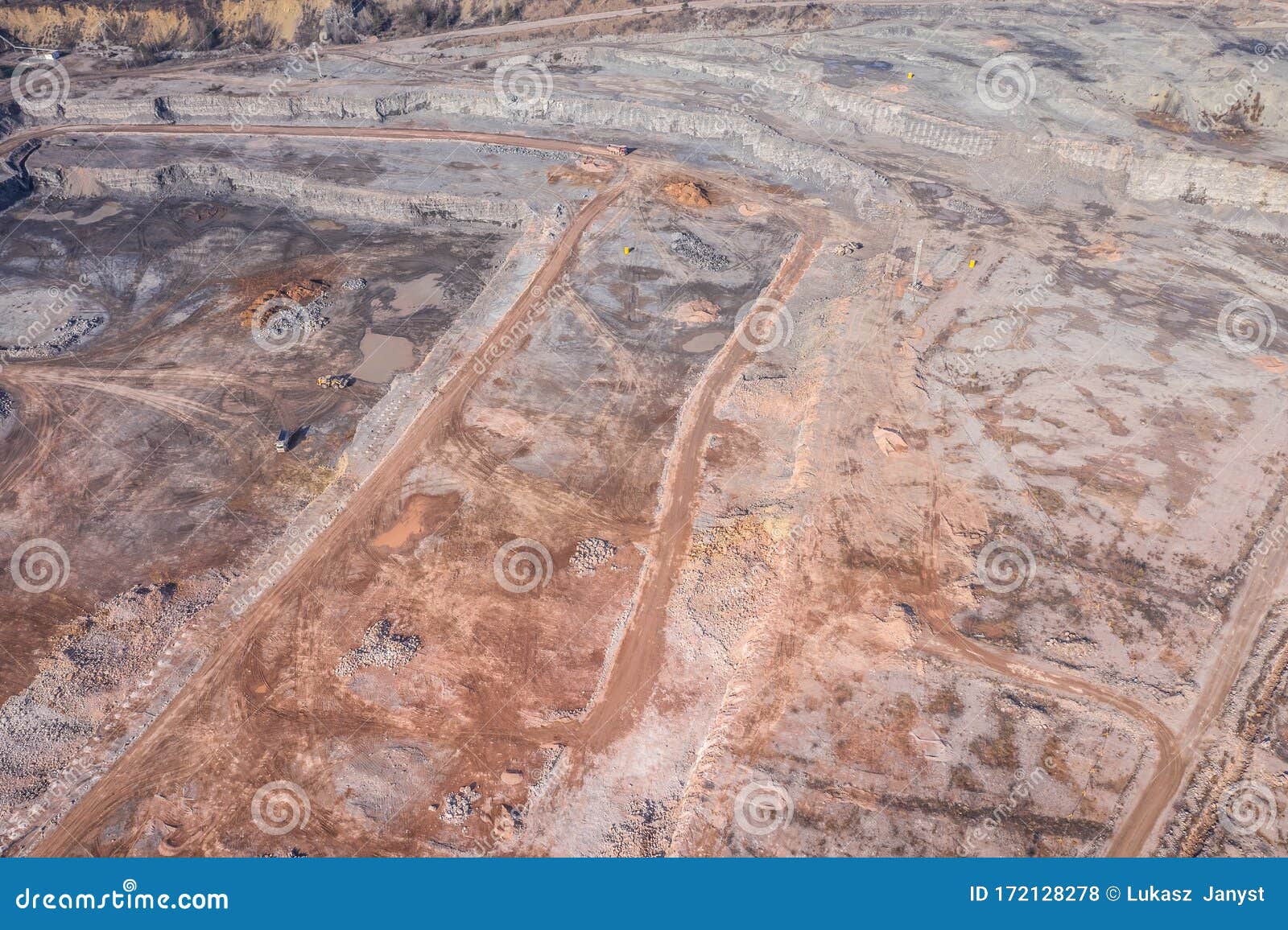 Open Pit Mine - Aerial View Stock Photo - Image of environment, outdoor ...