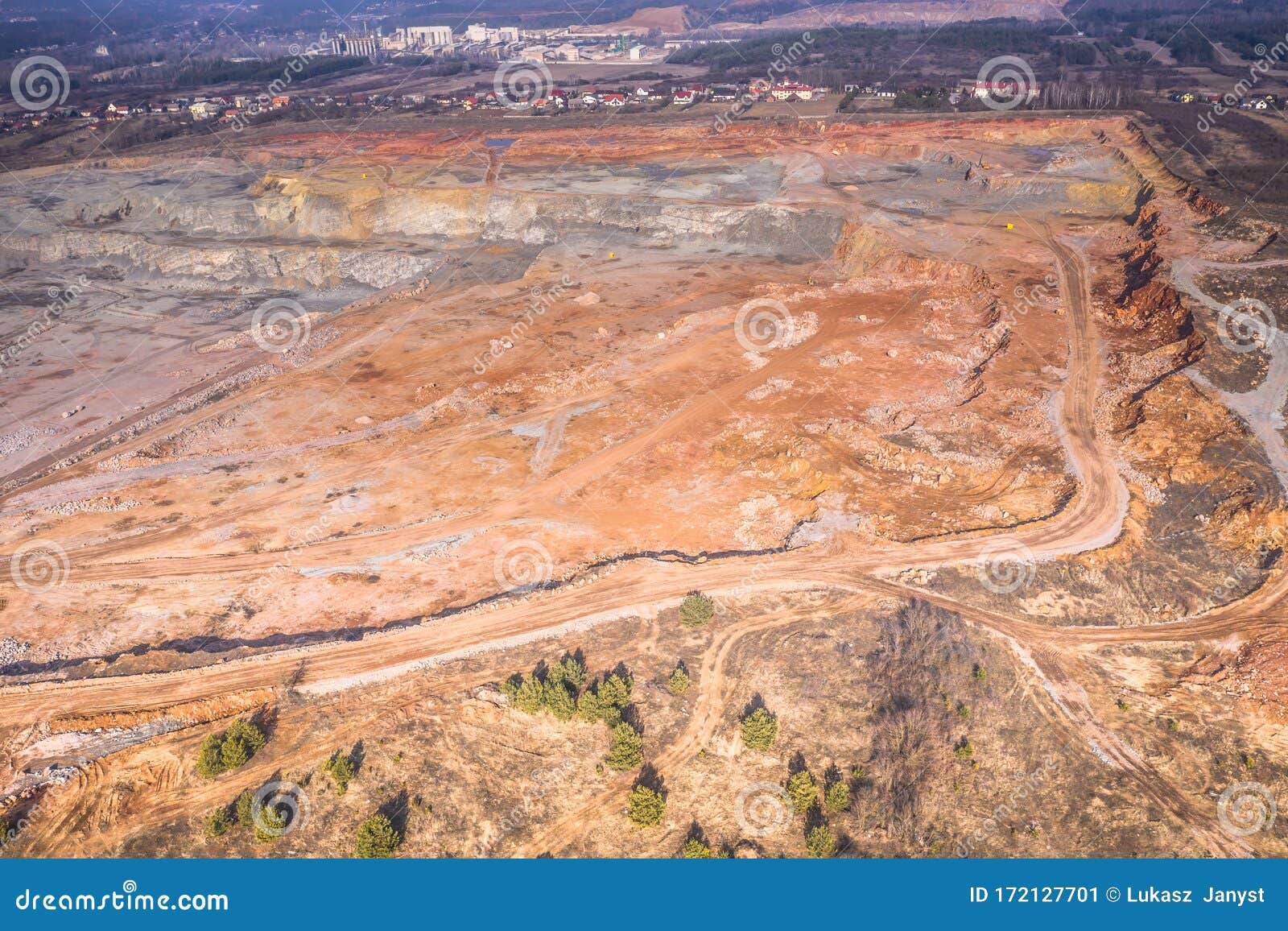Open Pit Mine - Aerial View Stock Image - Image of landscape ...