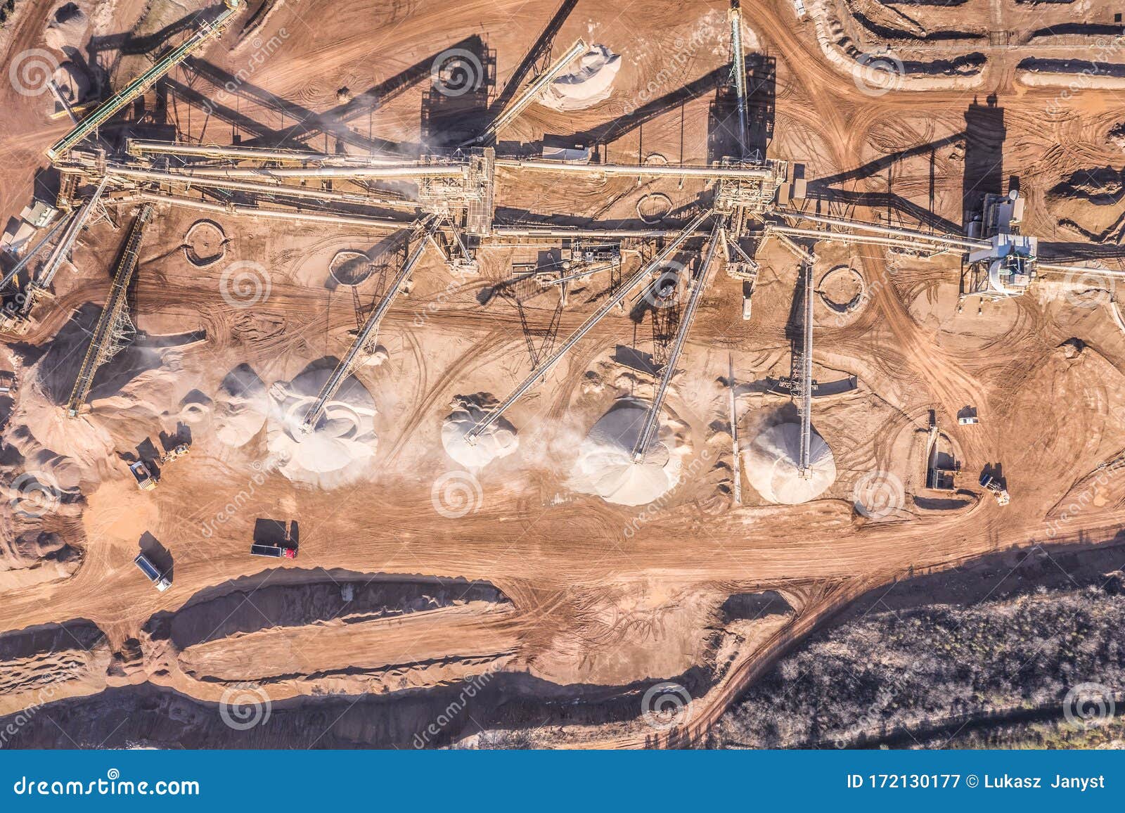 Open Pit Mine - Aerial View Stock Image - Image of extracting, rock ...