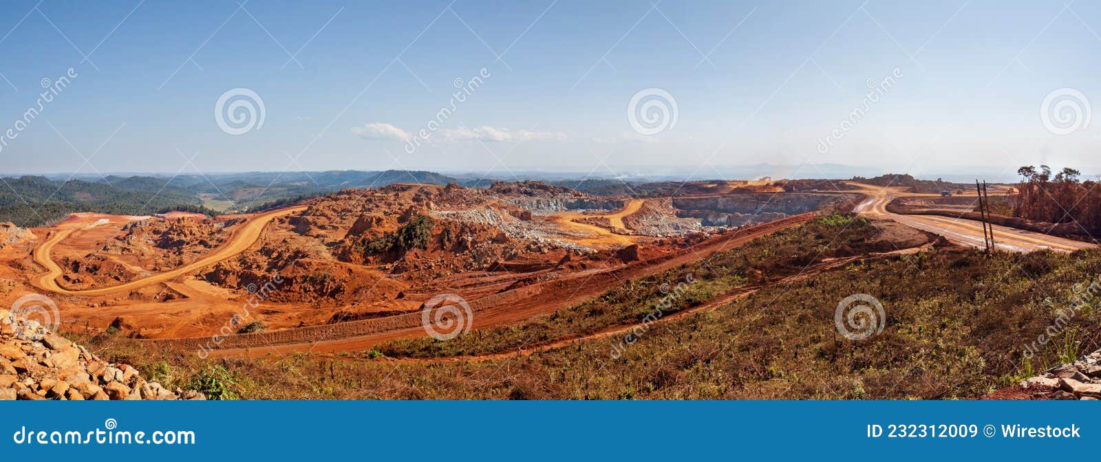 Open pit mine in Africa stock image. Image of impact - 232312009