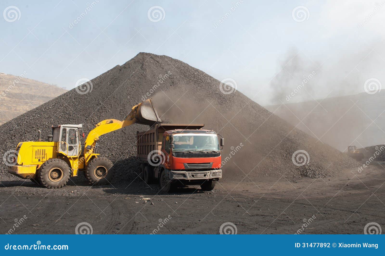 Open-pit Mine with Earth Move Stock Photo - Image of bulldozer ...