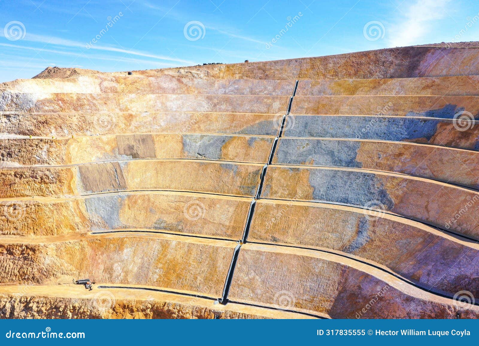 Open Pit Mine in Full Operation, with Mremediated Soils Stock Image ...