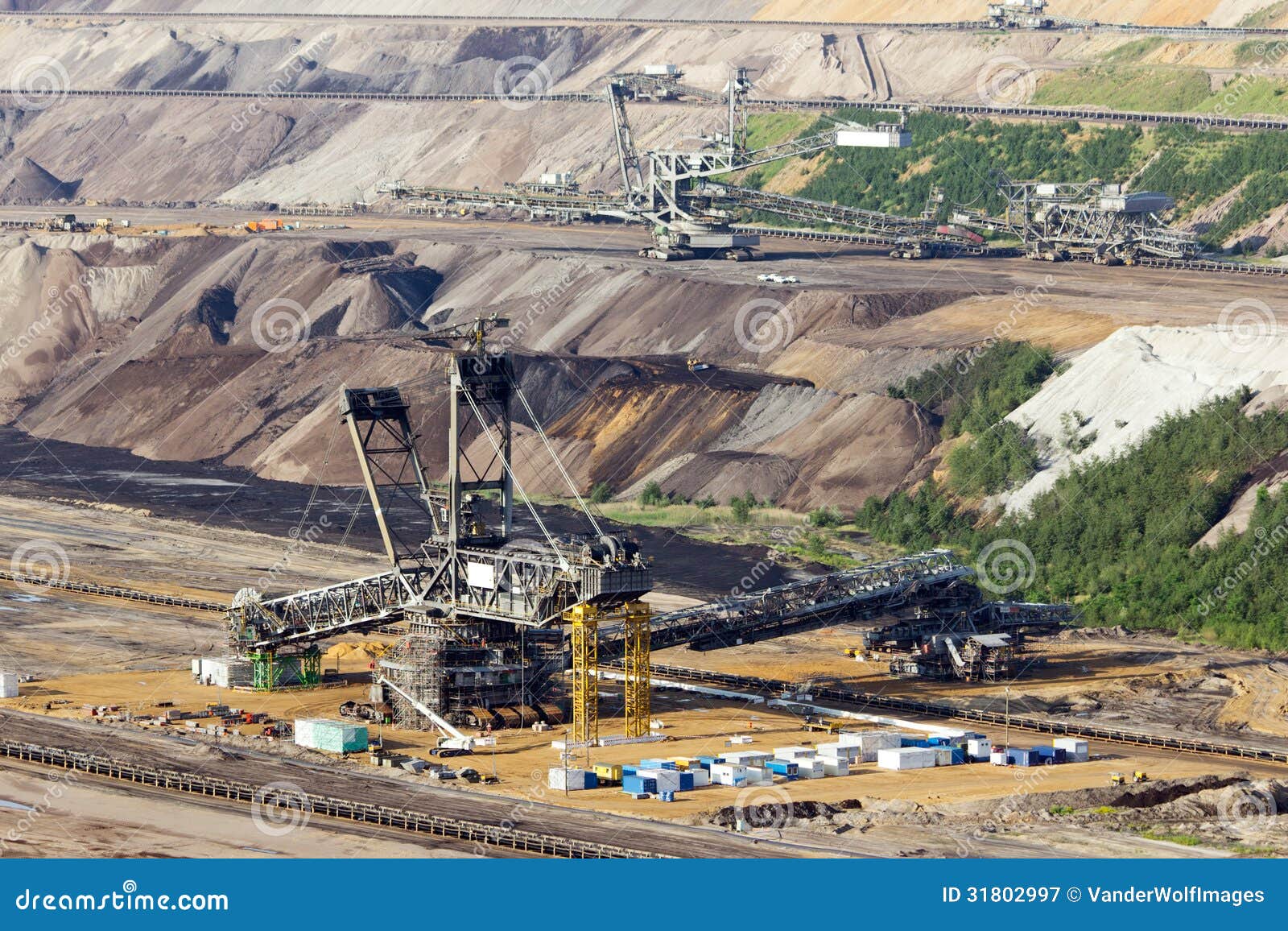 Brown coal Mining pit stock image. Image of iron, landscape - 31802997