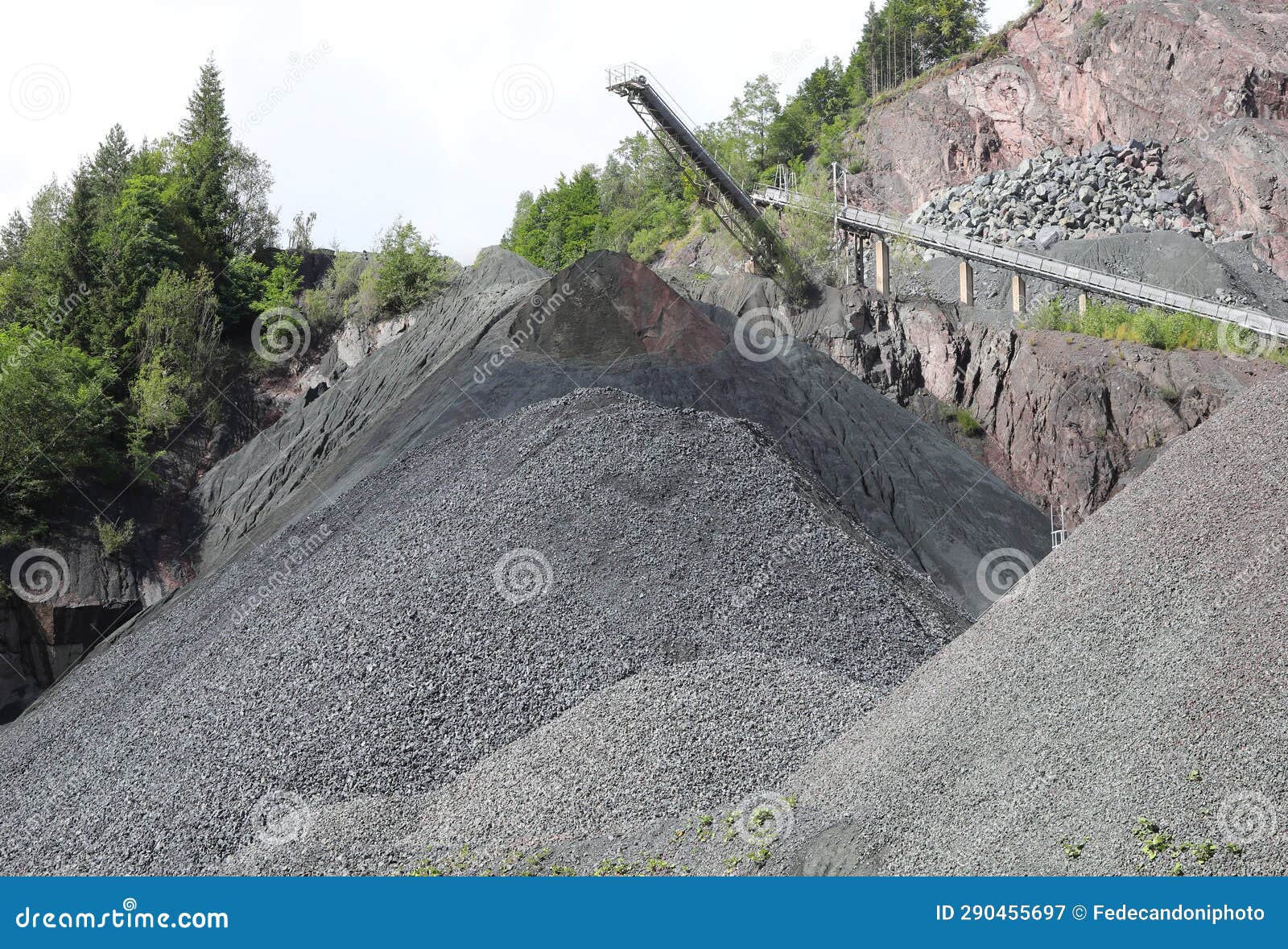 Open Pit Mine for Mining Ore and Construction Material Stock Image ...