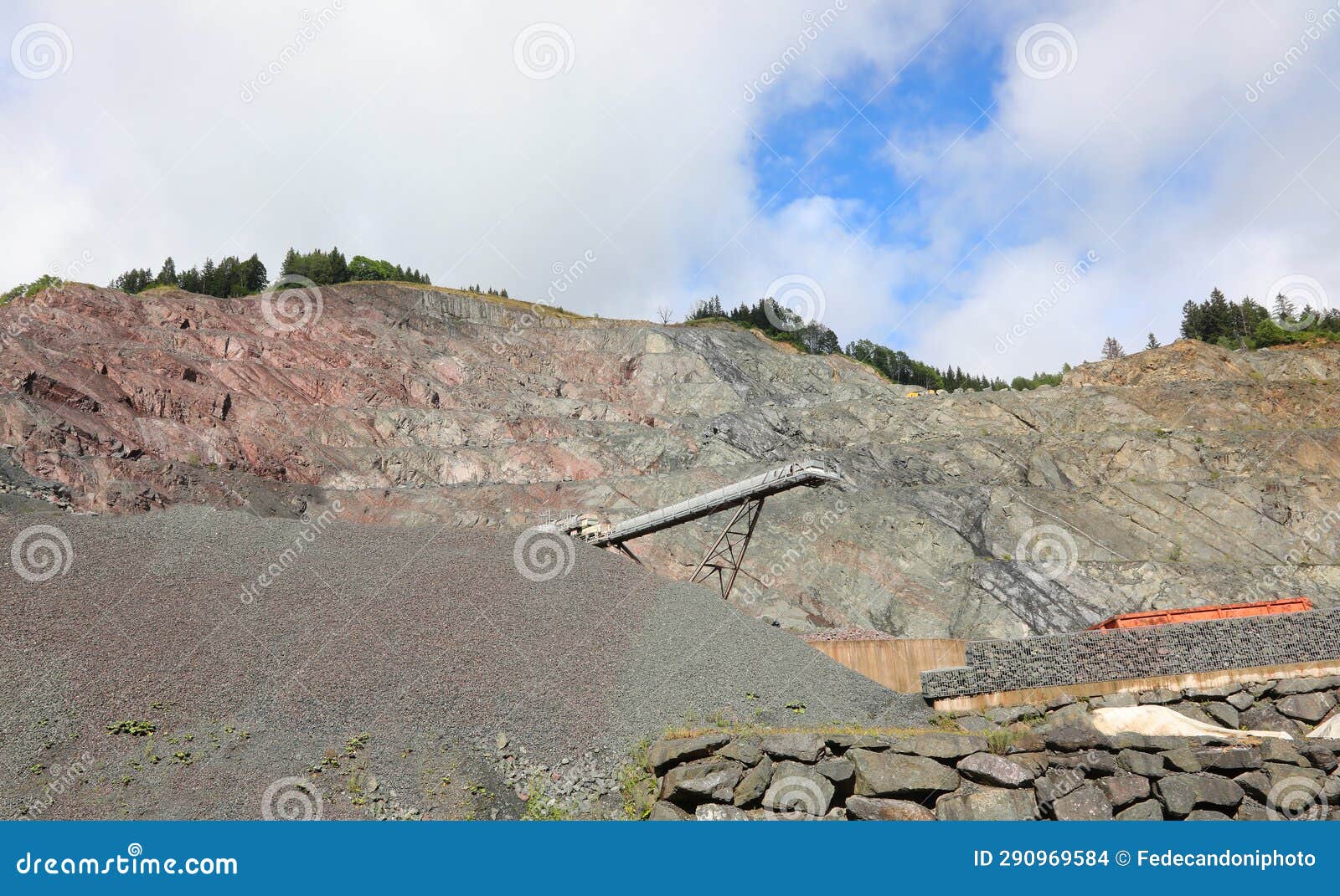 Open Pit Mine for Mining Ore and Construction Material without People ...