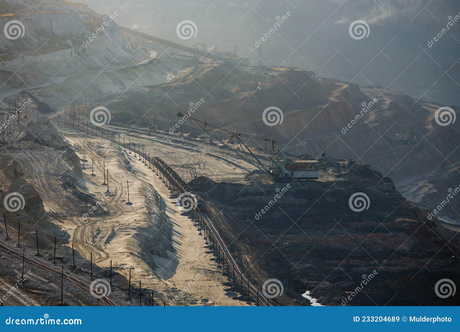 Open Pit Mine in Mining and Processing Plant Stock Image - Image of ...