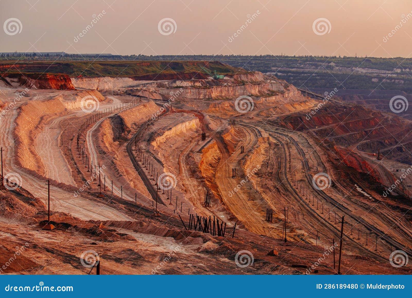 Open Pit Mine in Mining and Processing Plant Stock Photo - Image of ...