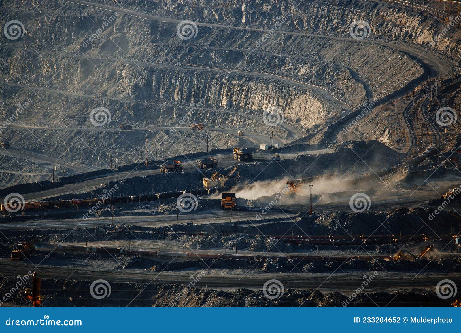 Open Pit Mine in Mining and Processing Plant Stock Photo - Image of ...