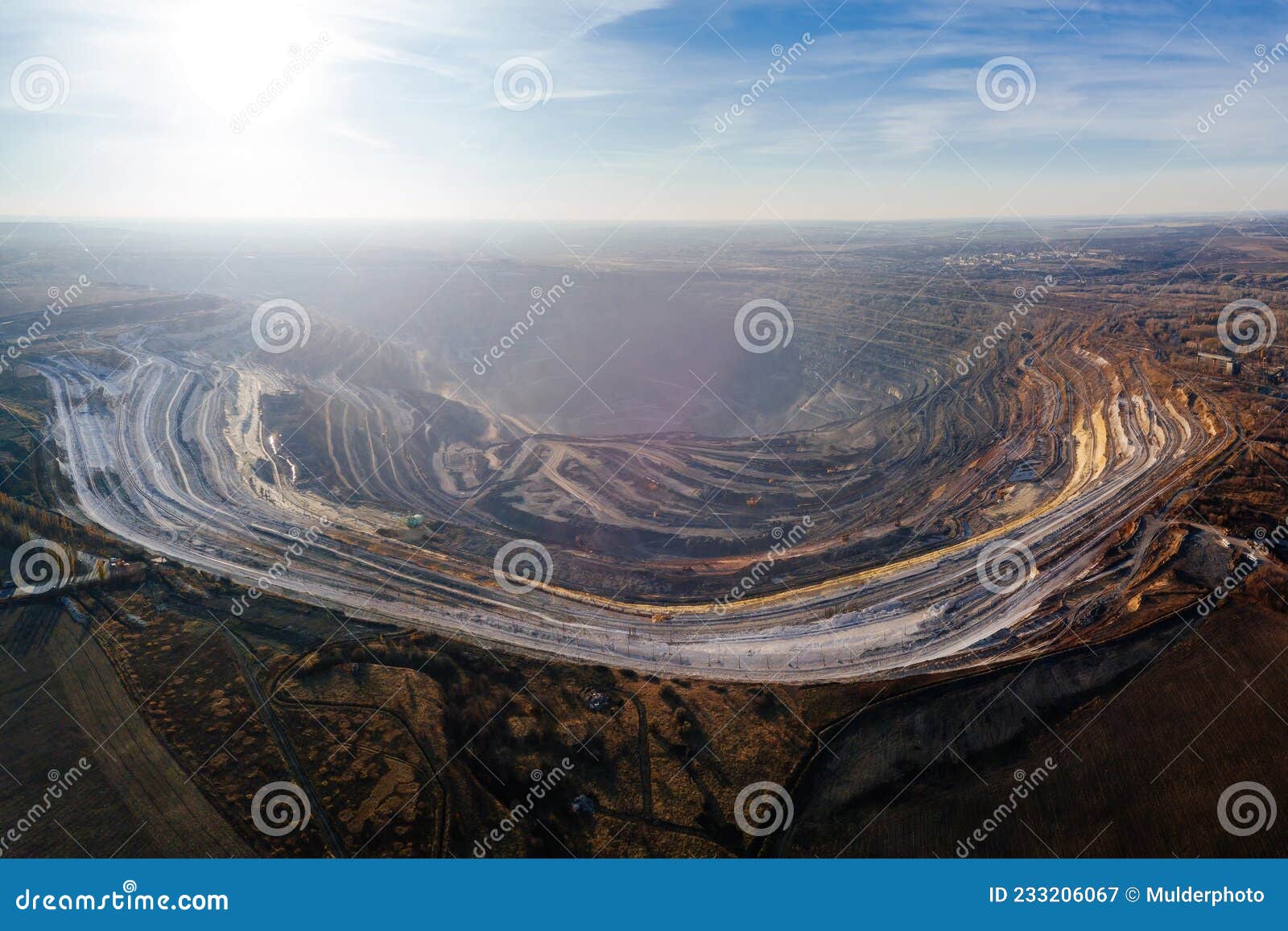 Open Pit Mine in Mining and Processing Plant Stock Image - Image of ...