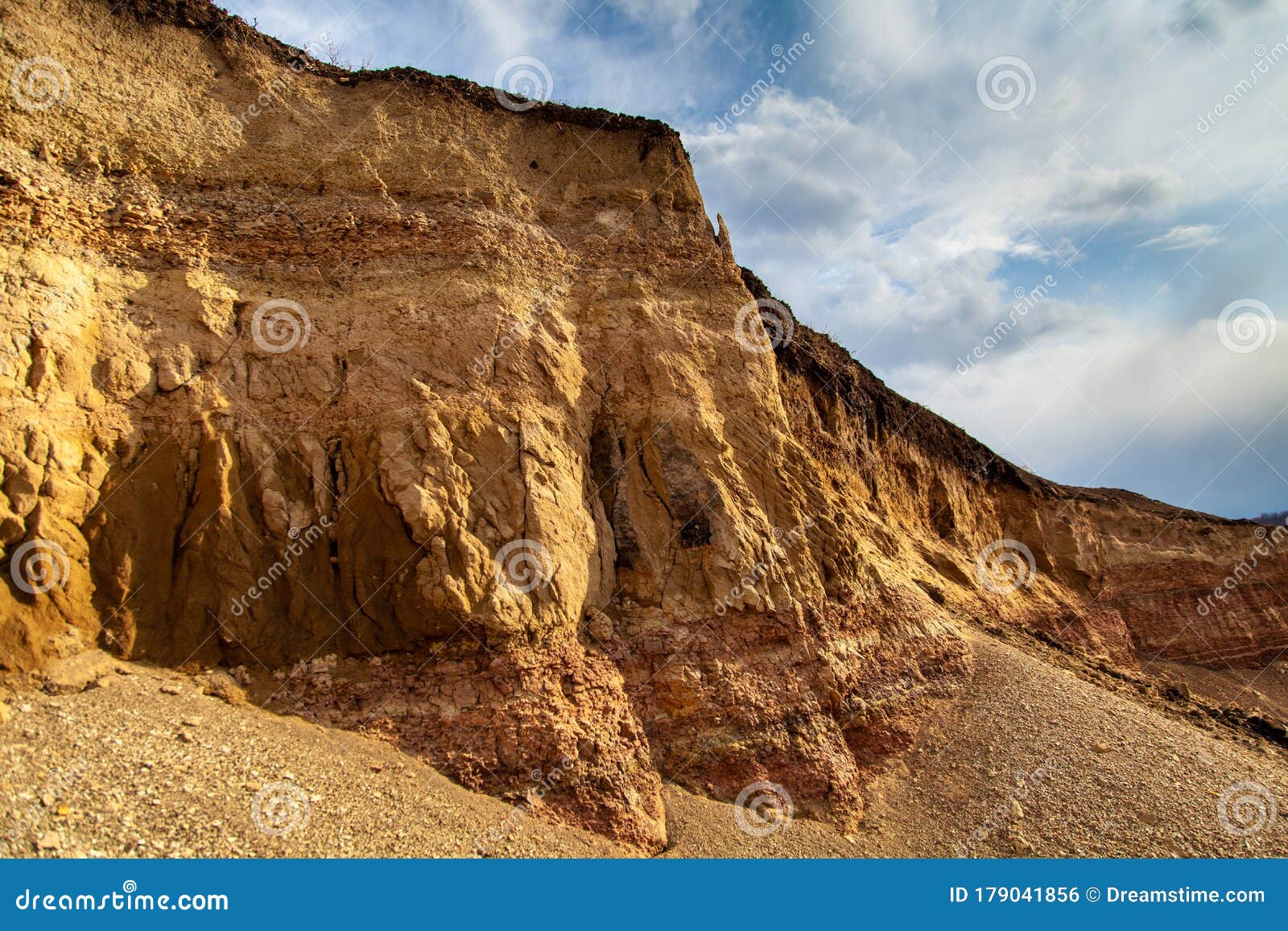 Open Pit Mine. Quarry Geological Exposure. Sunny Day Stock Photo ...