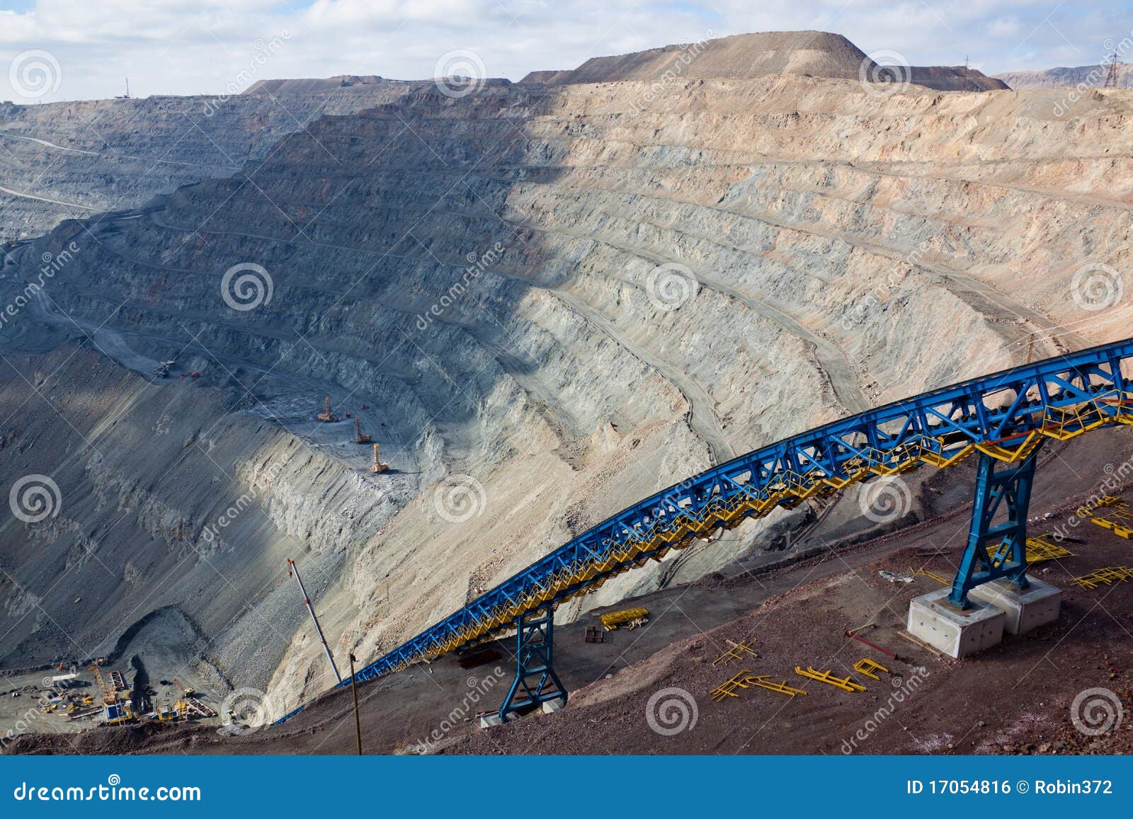 Open pit mining stock photo. Image of deposit, roads - 17054816