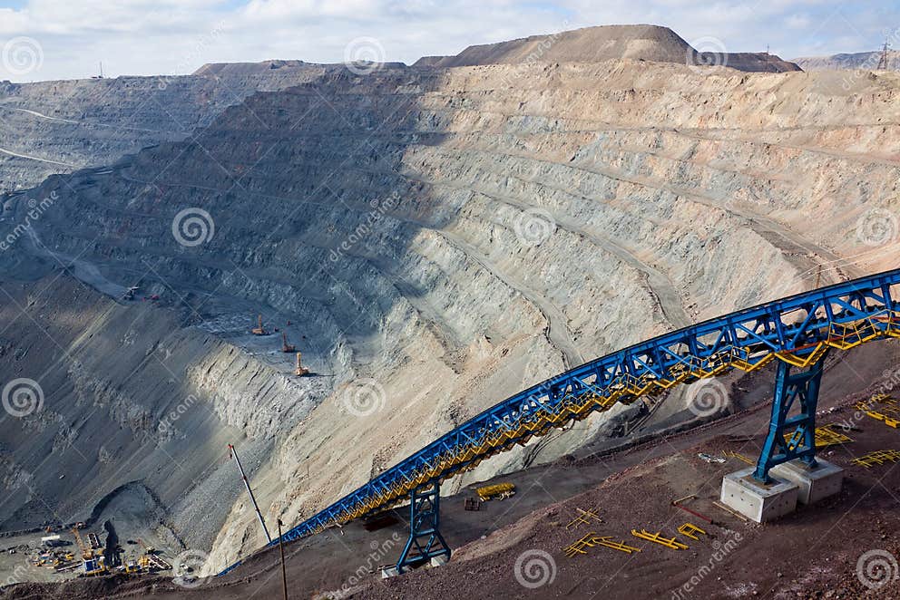 Open pit mining stock photo. Image of deposit, roads - 17054816