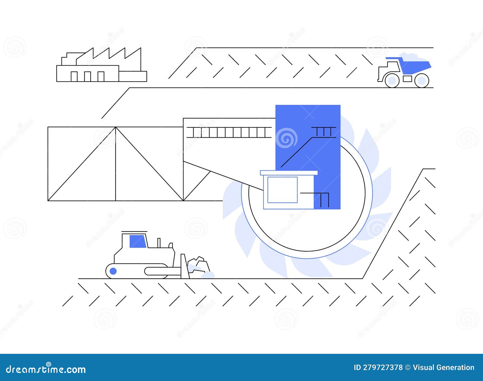 Open-pit Mining Abstract Concept Vector Illustration. Stock Vector ...
