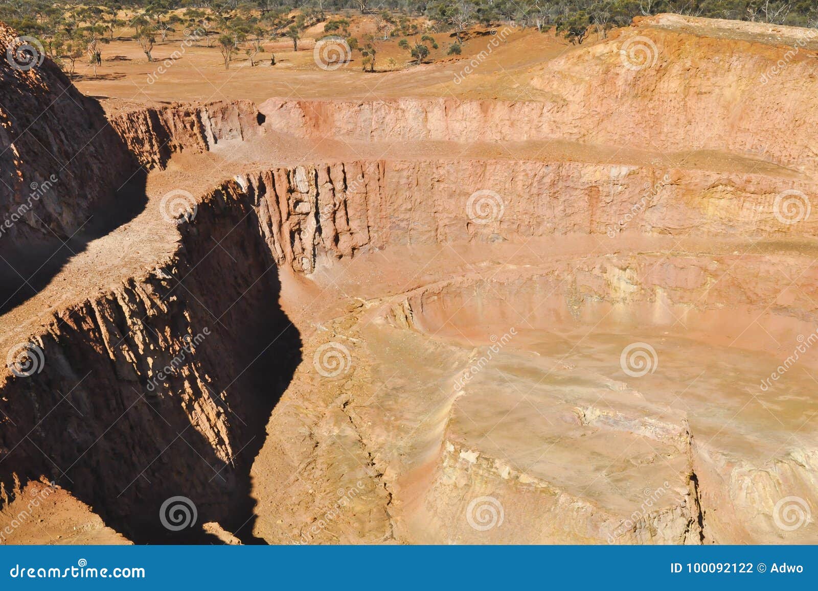 Open Pit stock photo. Image of quarry, industrial, ground - 100092122