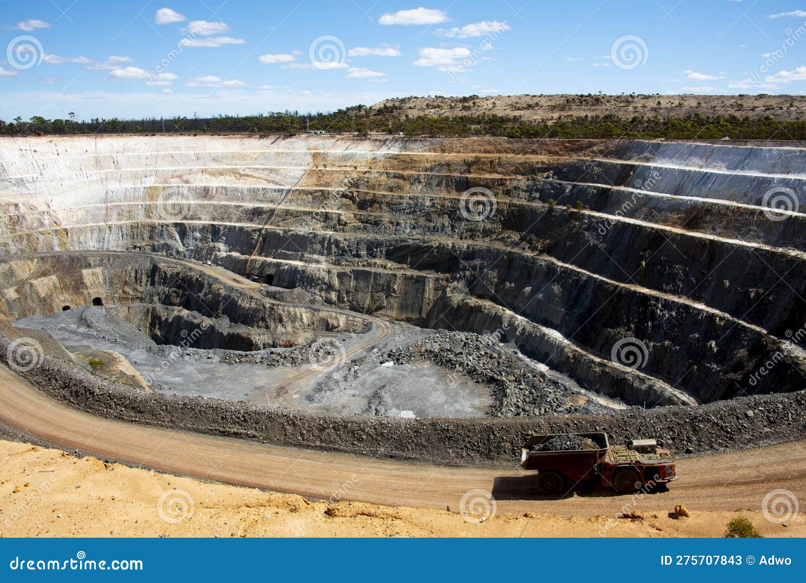Open Pit Mining stock image. Image of heavy, quarry - 275707843
