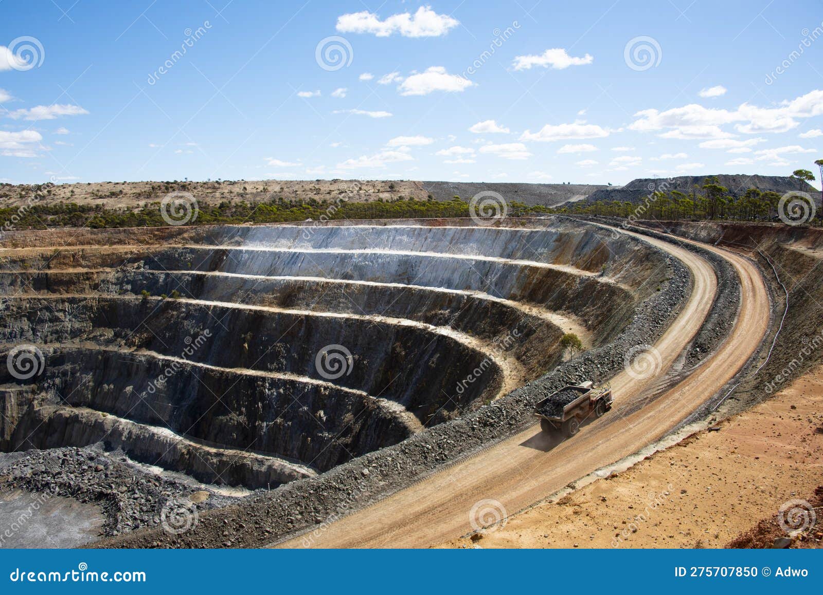 Open Pit Mining stock photo. Image of production, dump - 275707850