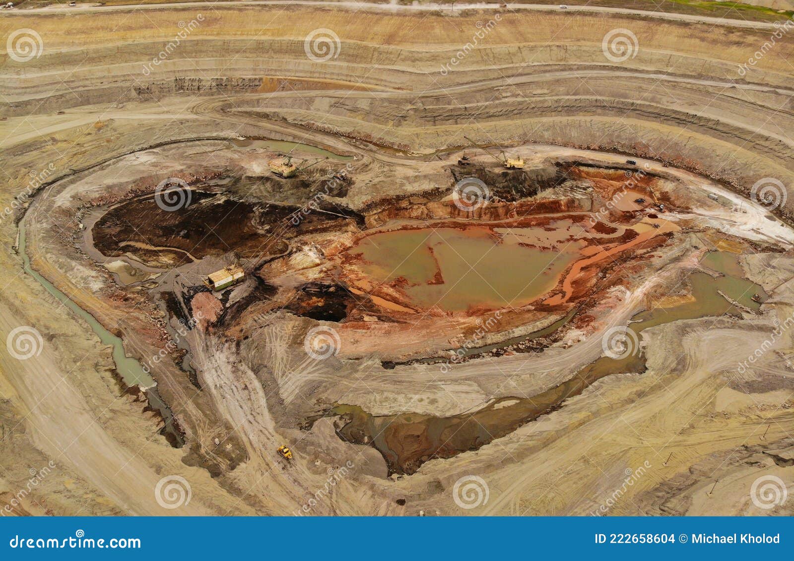 Open Pit for Mining Bauxite Stock Photo - Image of career, dredging ...