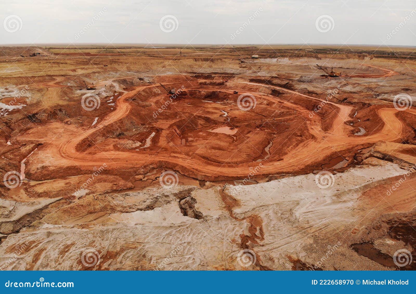 Open Pit for Mining Bauxite Stock Photo - Image of copper, engineering ...