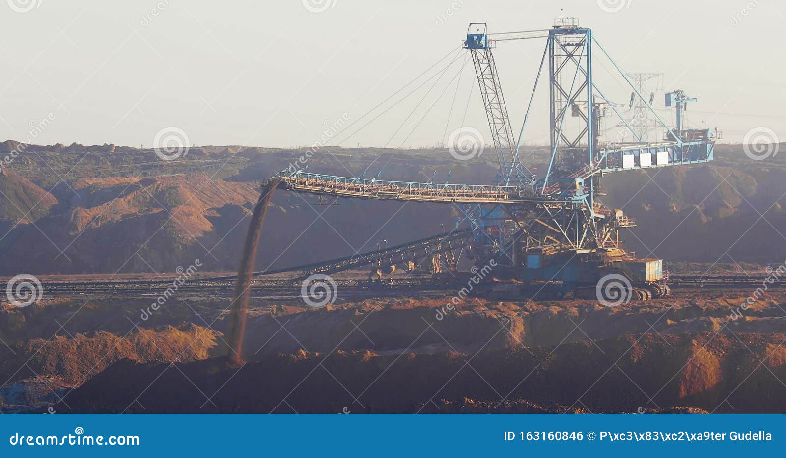 Coal Mine Excavation, Surface Minig of Lignite Stock Footage - Video of ...