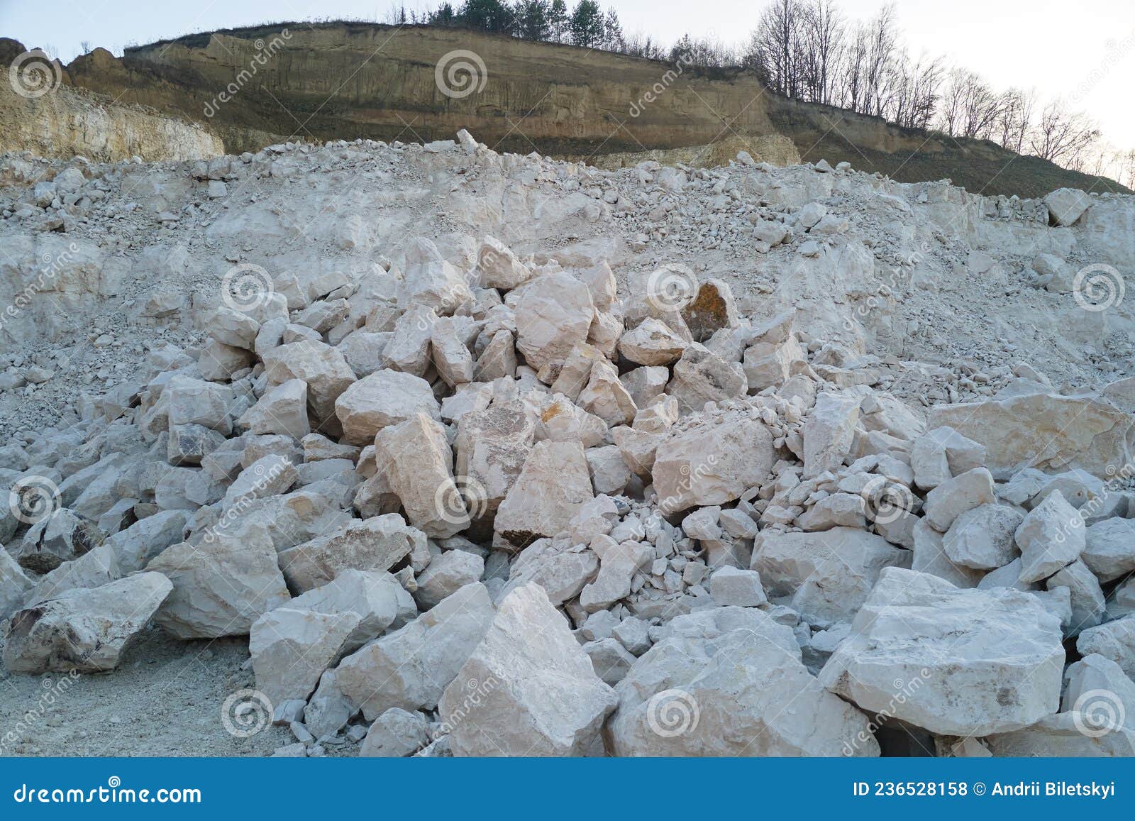 Open Pit Mining of Construction Sand Stone Materials Stock Photo ...
