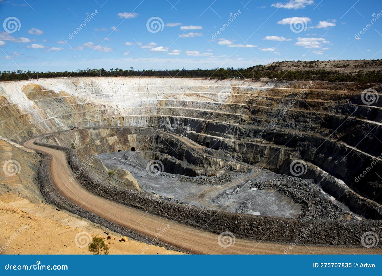 Open Pit Mining stock image. Image of machine, yellow - 275707835