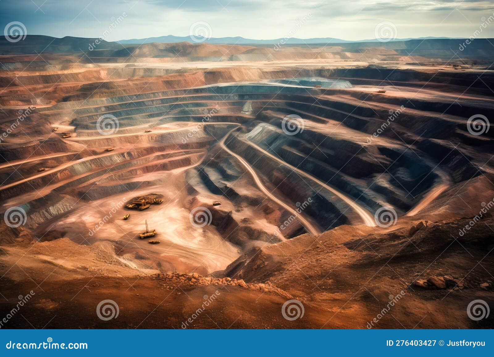 Open-Pit Mining Operation with Modern Green Technology. Generative Ai ...