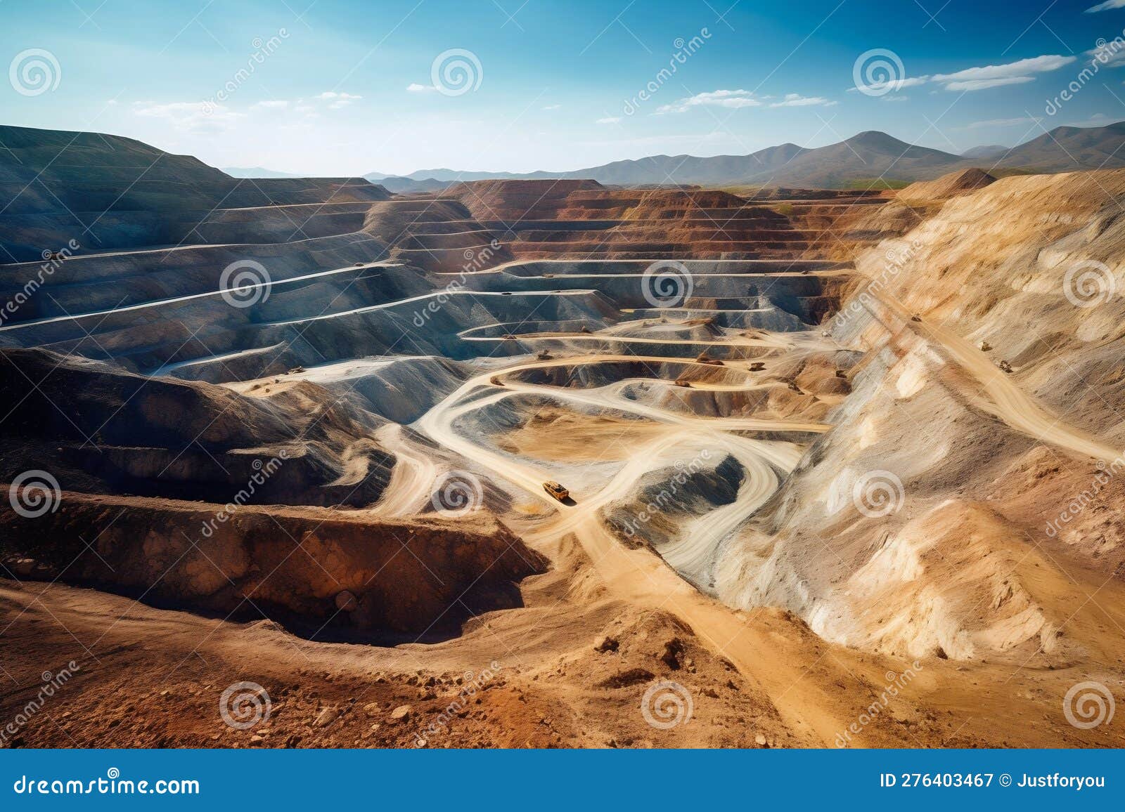 Open-Pit Mining Operation with Modern Green Technology. Generative Ai ...