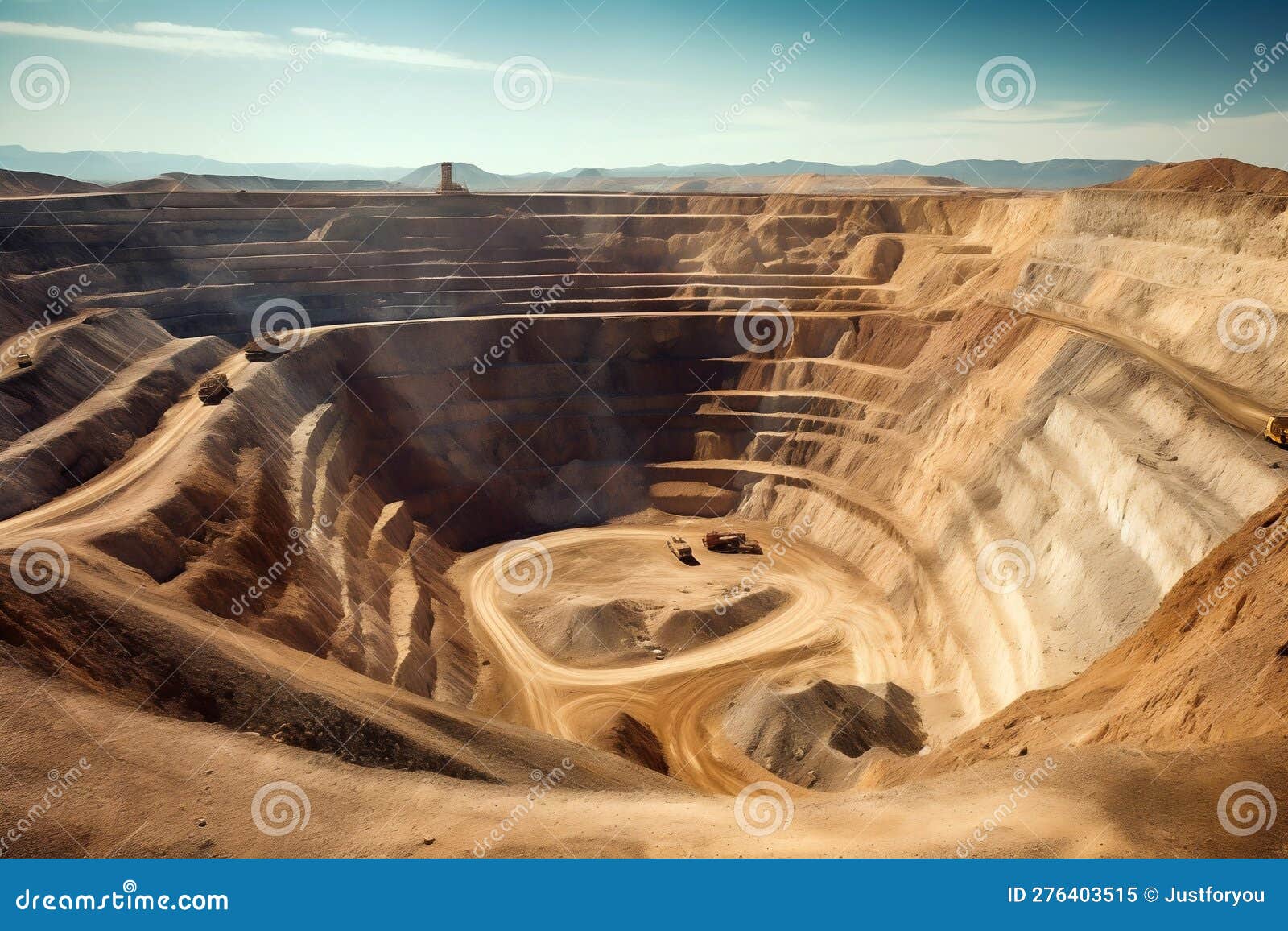 Open-Pit Mining Operation with Modern Green Technology. Generative Ai ...