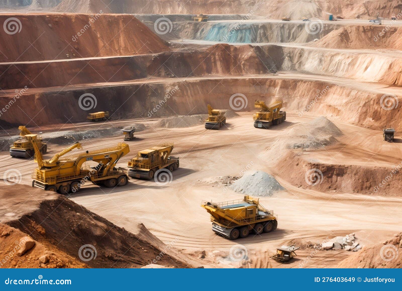 Open-Pit Mining Operation with Modern Green Technology. Generative Ai ...