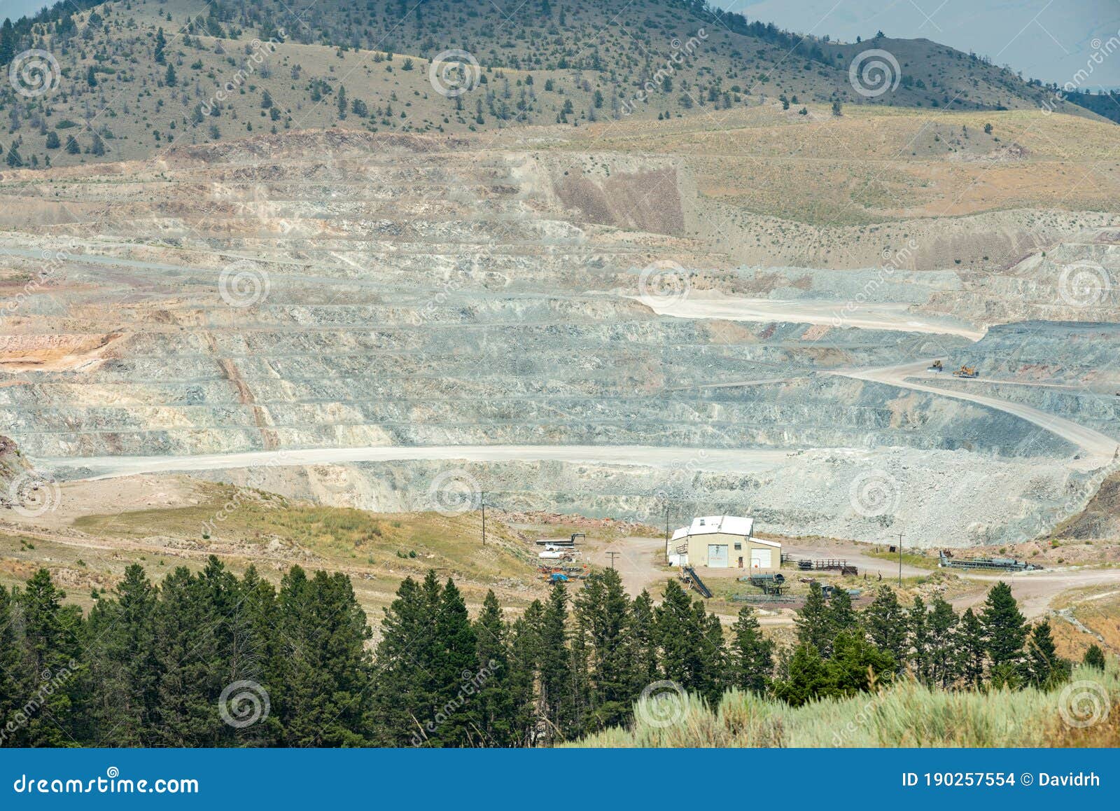 Open Pit Mining Operation in Montana, USA Stock Photo - Image of ...
